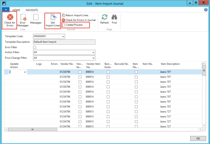 How to: Import Items