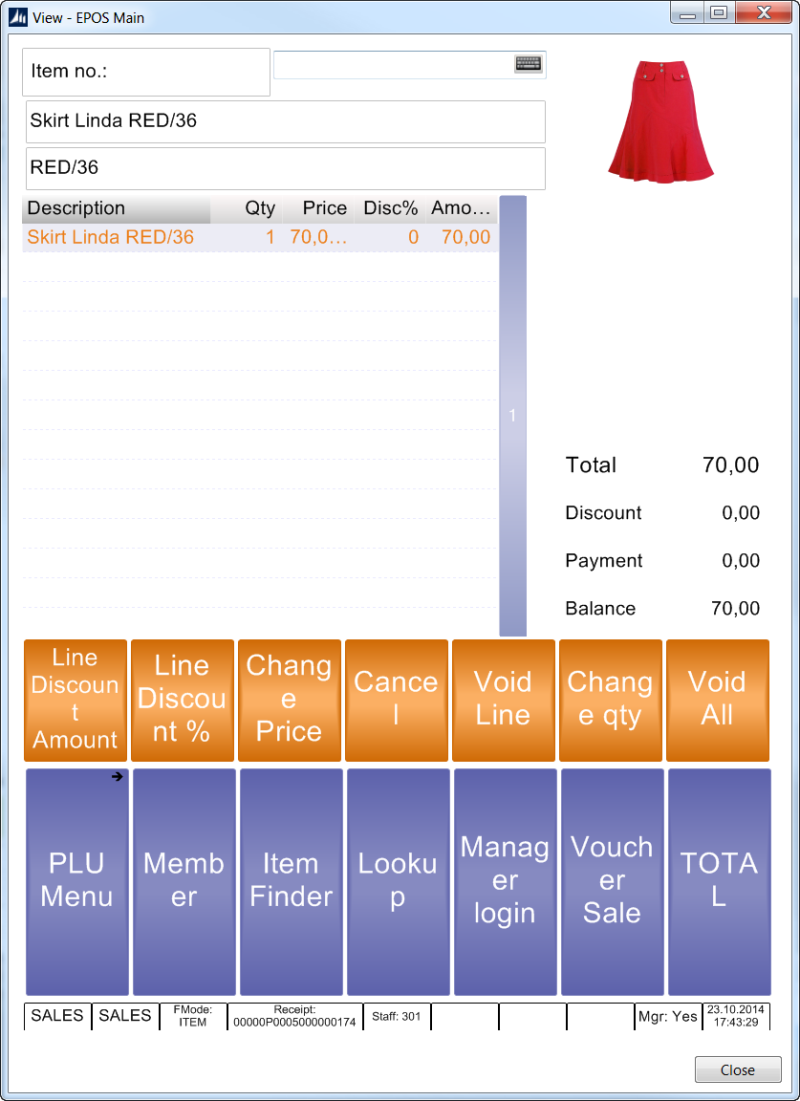 Dynamic POS Panel Layout