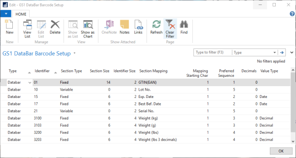 GS1 Databar Barcodes