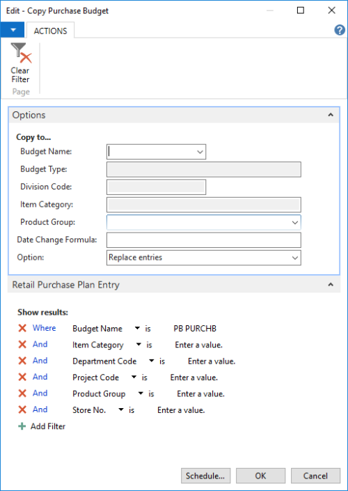 How to: Copy a Purchase Budget