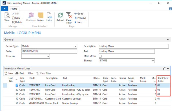 How to: Customize the Mobile Inventory Lookups