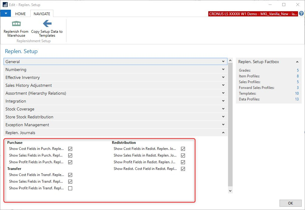 Thresholds management