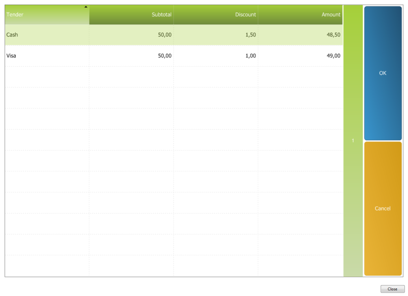 Example 3 - Selling on the POS Using Two Tender Type Offers