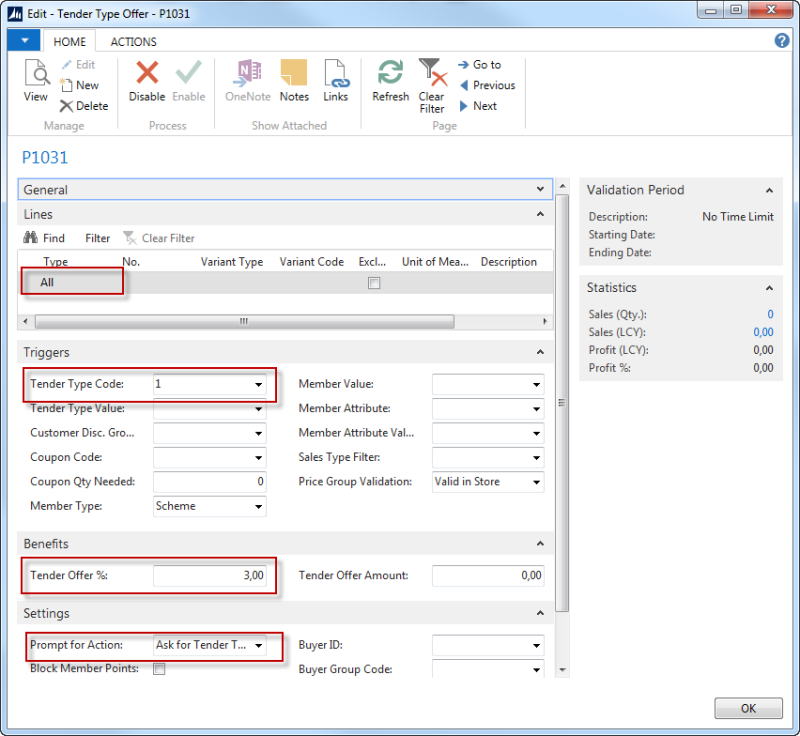 Example 3 - Selling on the POS Using Two Tender Type Offers