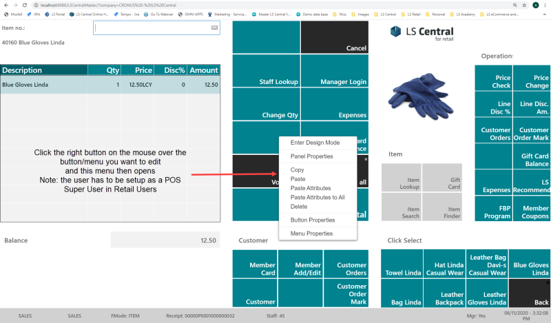 Changing the Setup Within the POS