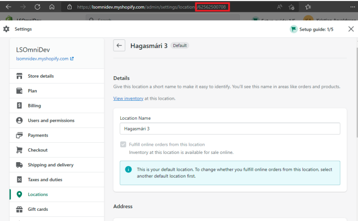 Shopify Configuration