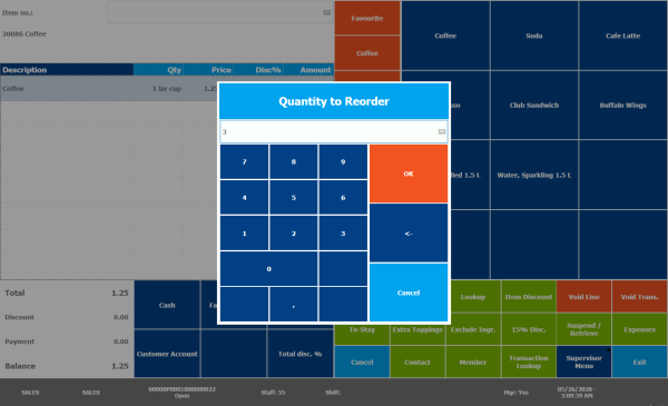 How to: Reorder Sales Line/s in the POS Very Quickly