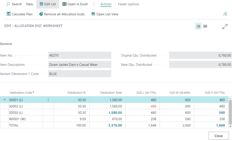 How to: Adjust Quantities in the Allocation Plan Defined